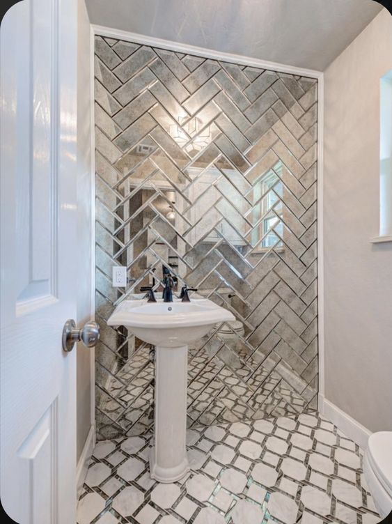Custom glass mirror tiles reflect your style