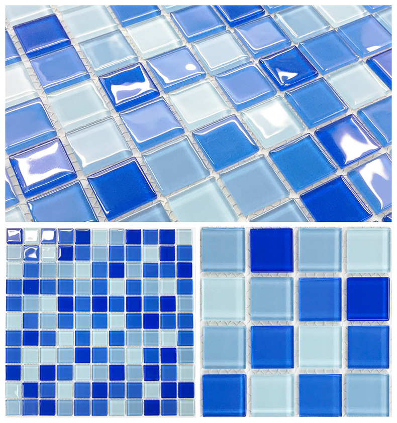 Custom glass mosaic tile backsplashes for modern homes