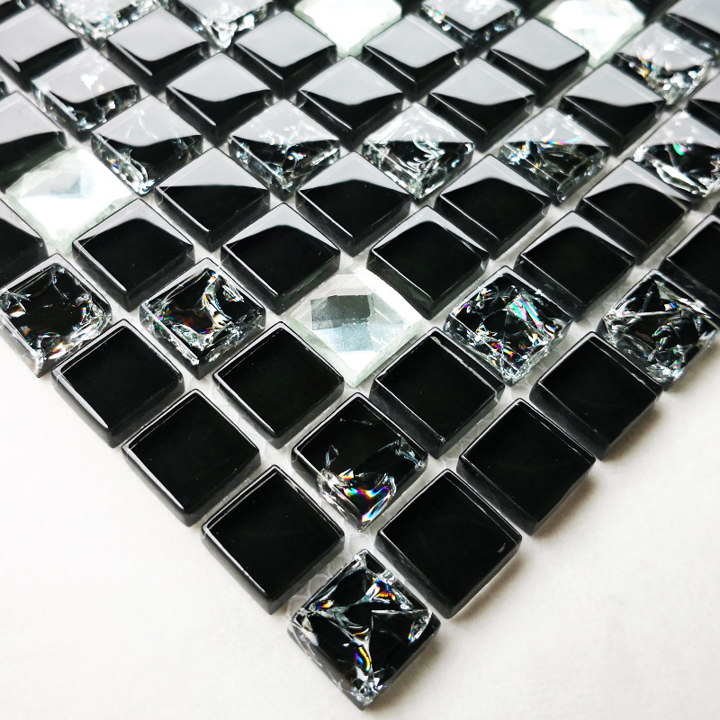 Custom glass mosaic tile patterns for unique interiors