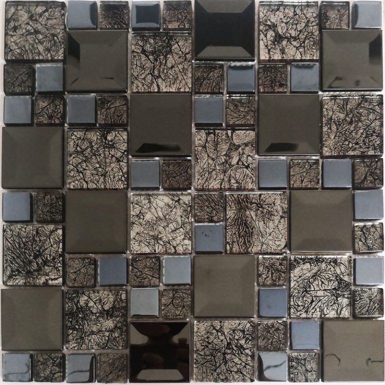 Custom glass mosaic tile patterns for unique interiors