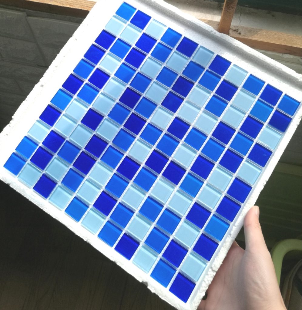 Custom glass mosaic tiles for eye catching feature walls