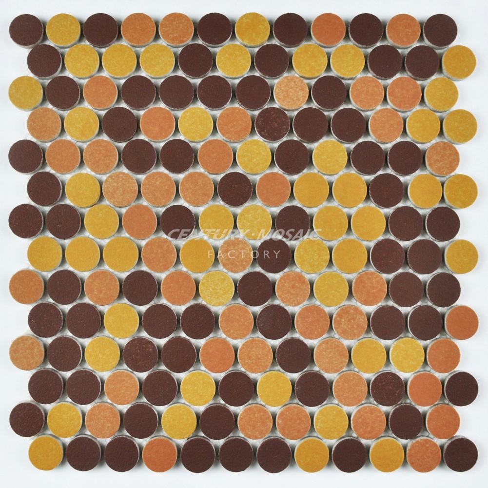 Custom glass penny tiles perfect for kitchens and bathrooms