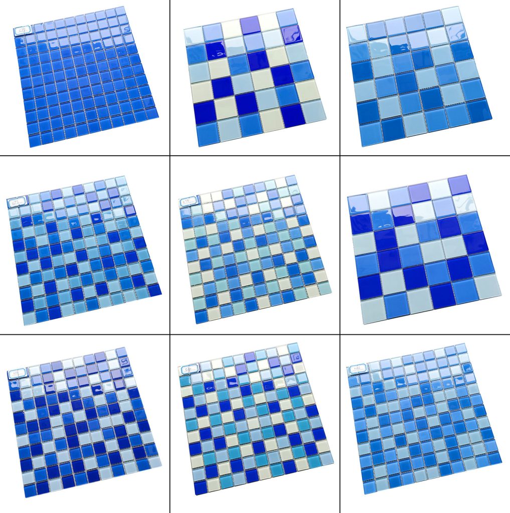 Custom glass pool tiles for an elegant and timeless appeal