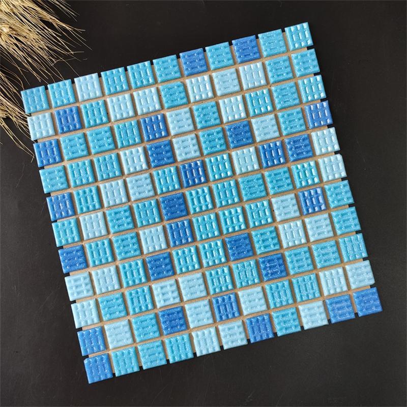 Custom glass pool tiles for unique pool designs