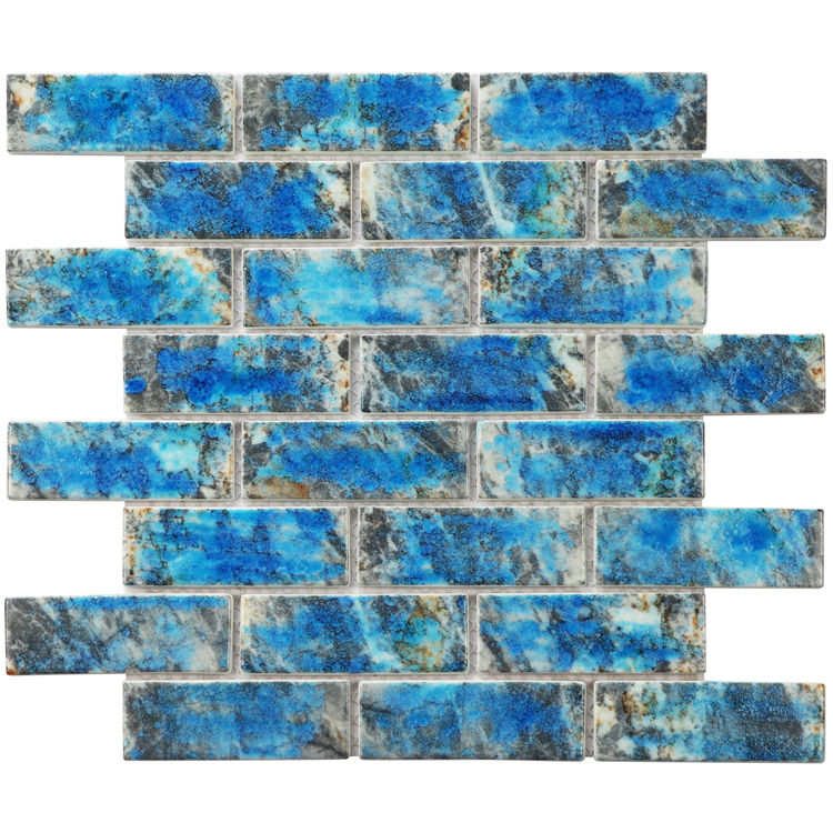 Custom glass subway tiles for a contemporary touch