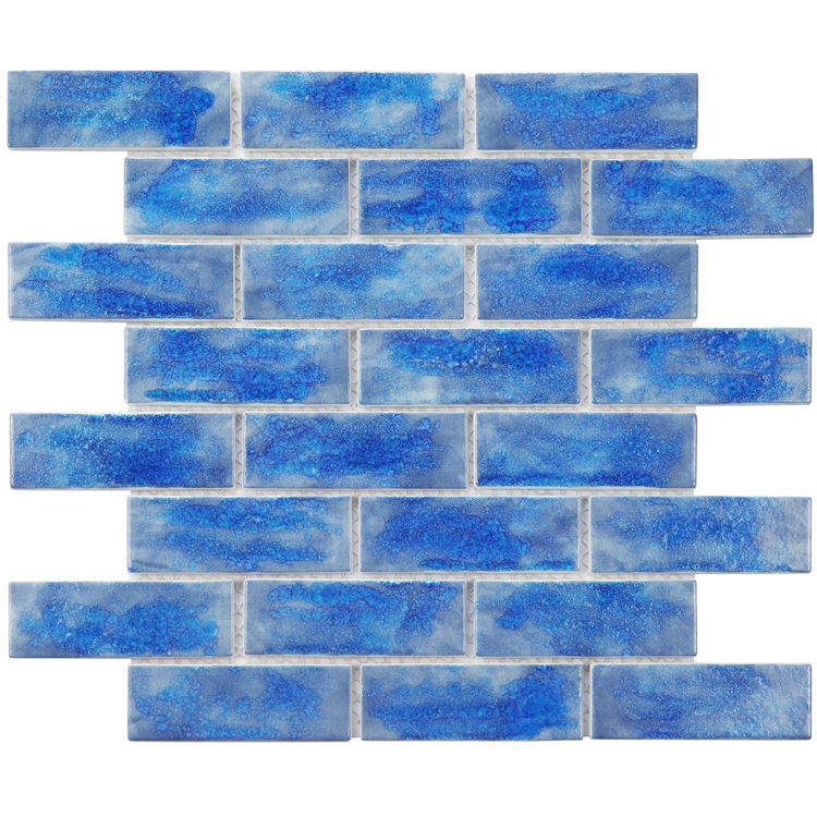 Custom glass subway tiles for a contemporary touch